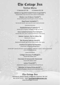 Menus - The Cottage Inn